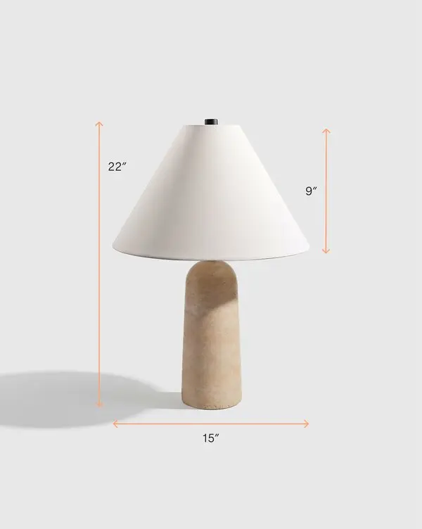 Quince Travertine Table Lamp