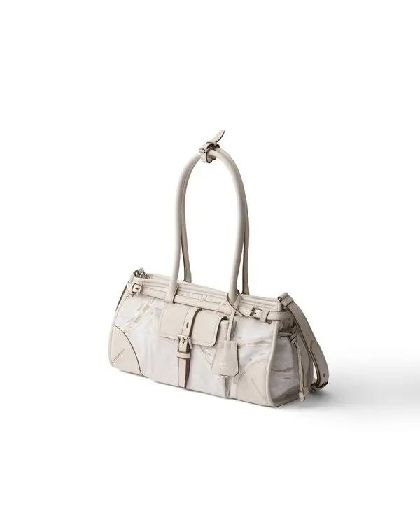 Prada Bonnie Medium Printed Handbag - White