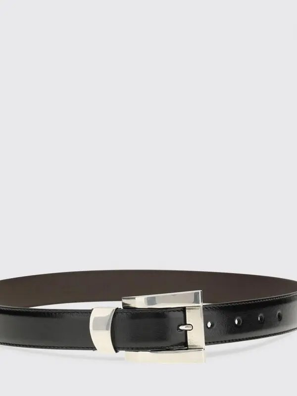Versace Smooth Calf Leather Belt With Medusa Buckle - Black