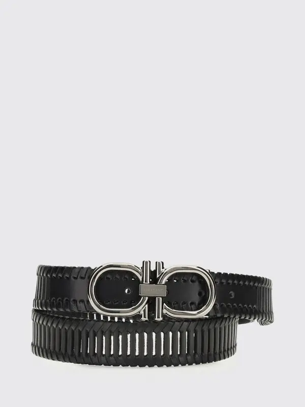 FERRAGAMO Leather Belt - Black