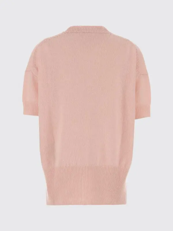 JIL SANDER Cashmere Short Sleeve Crewneck Jumper - Pink