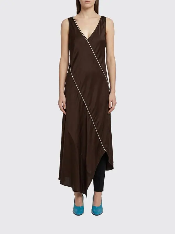 JIL SANDER Asymmetrical Viscose Dress