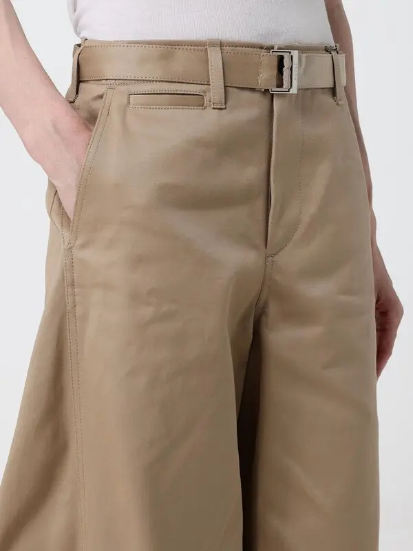 Sacai Wide Leg Trousers - Sand