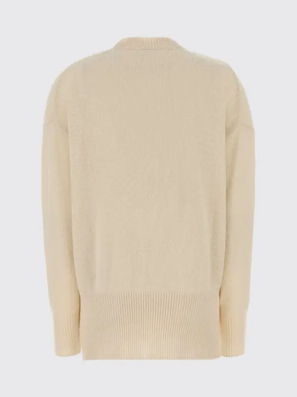 JIL SANDER Ribbed Crew Neck Sweater - Natural