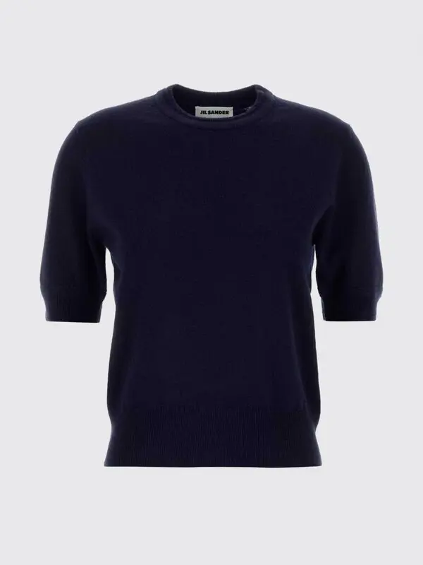 JIL SANDER Ribbed Crew Neck Sweater - Blue