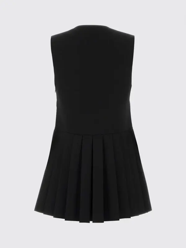 JIL SANDER Sleeveless Pleated Top - Black