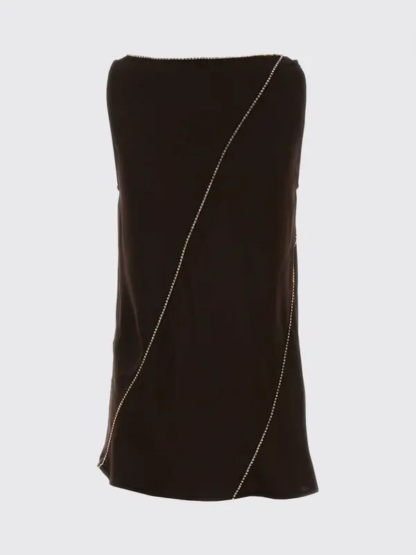 JIL SANDER Sleeveless V-neck Embellished Top - Violet