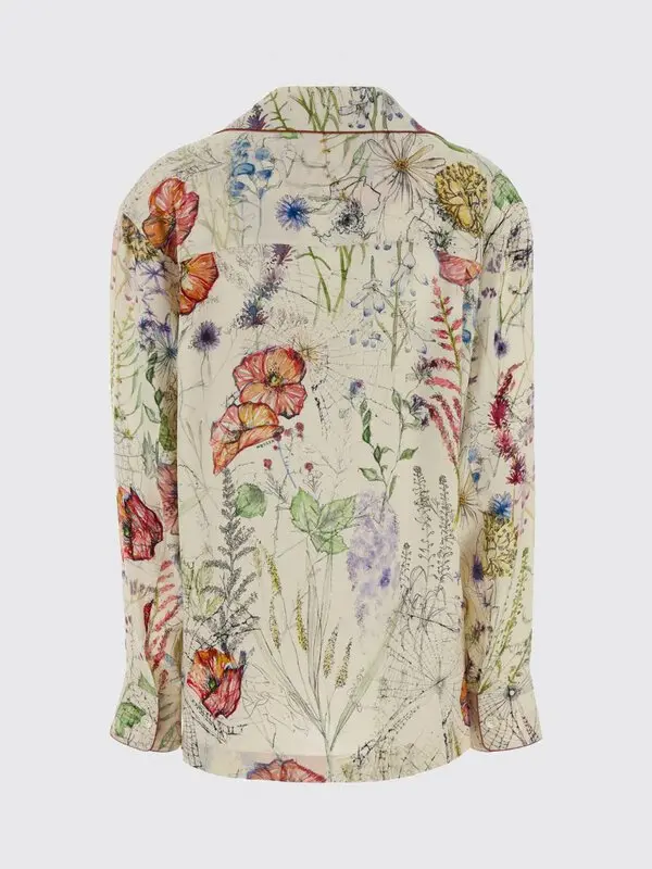 Alexander McQueen Floral Print Shirt - Ivory