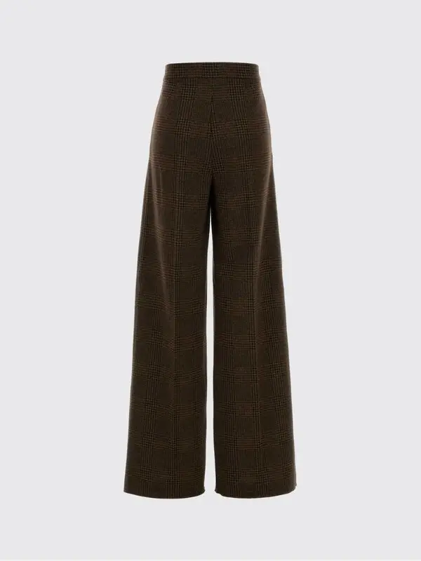 Max Mara Tailored Wide-leg Plaid Trousers - Dark