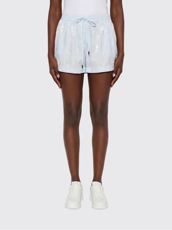 Alexander McQueen Allover Skull Print Viscose Jogging Shorts