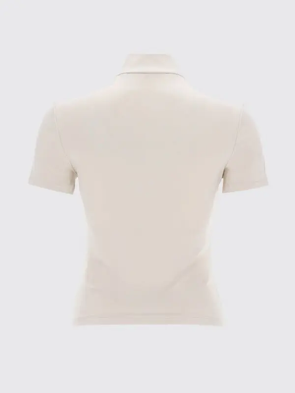 Alexander Wang Stretch Viscose Cropped Top With Zip - Ivory