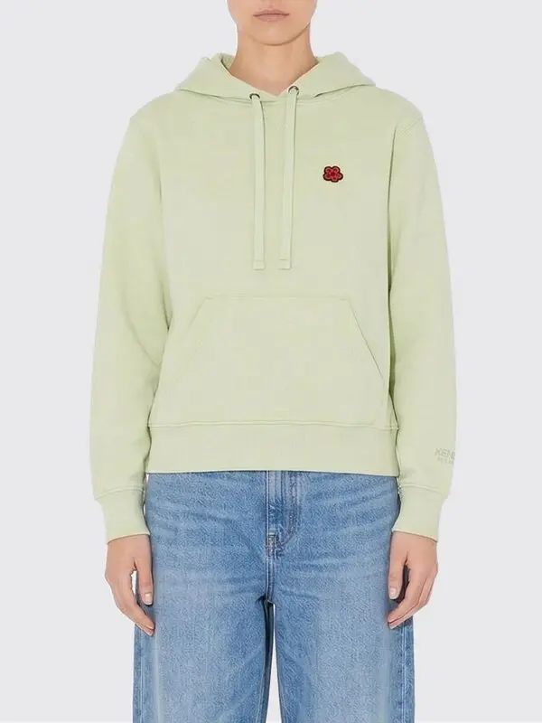 Kenzo Embroidered Flower Logo Hoodie - Green
