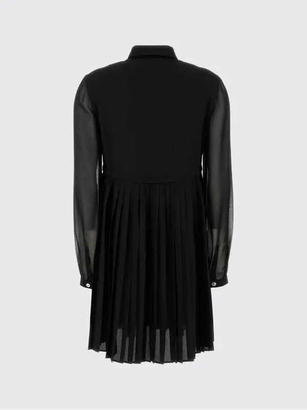 Versace Pleated Dress With Bow Detail