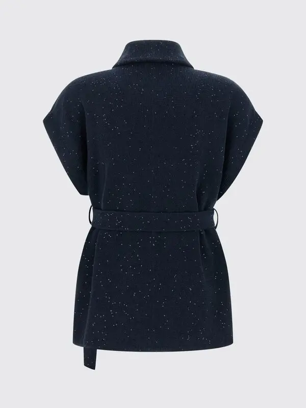 Brunello Cucinelli Double-breasted Cotton Blend Cardigan With Sequin Embroidery