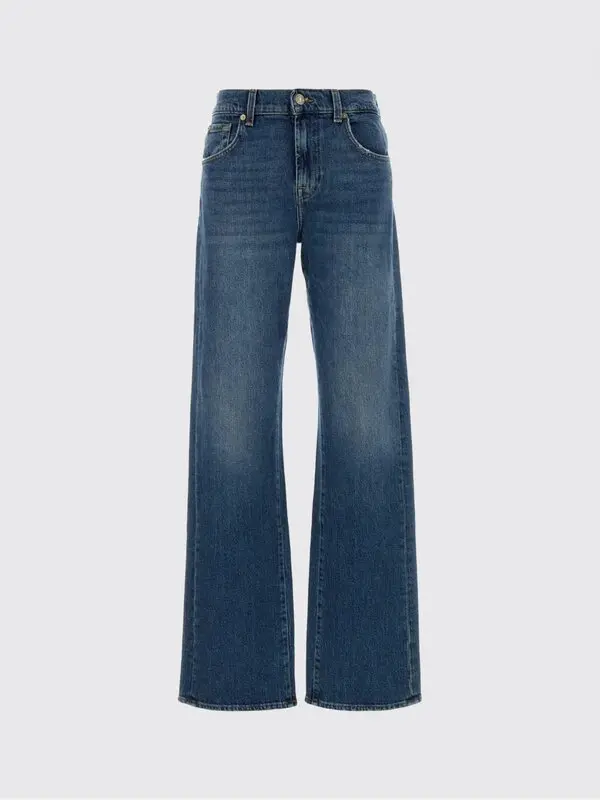 7 For All Mankind Wide Leg Jeans - Blue
