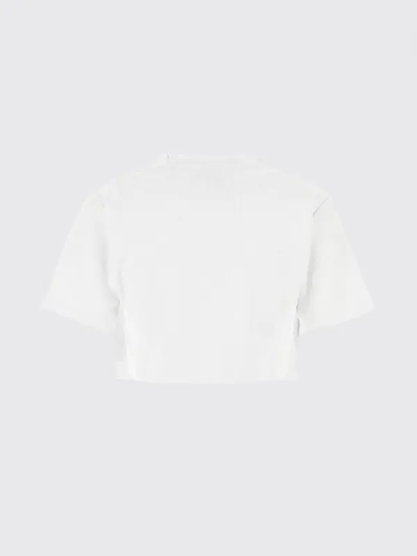 Off-White Cropped Ribbed T-shirt - White