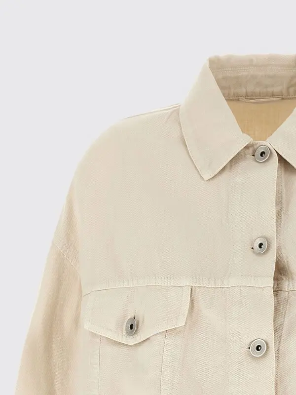 Brunello Cucinelli Cotton Linen Blend Cropped Jacket