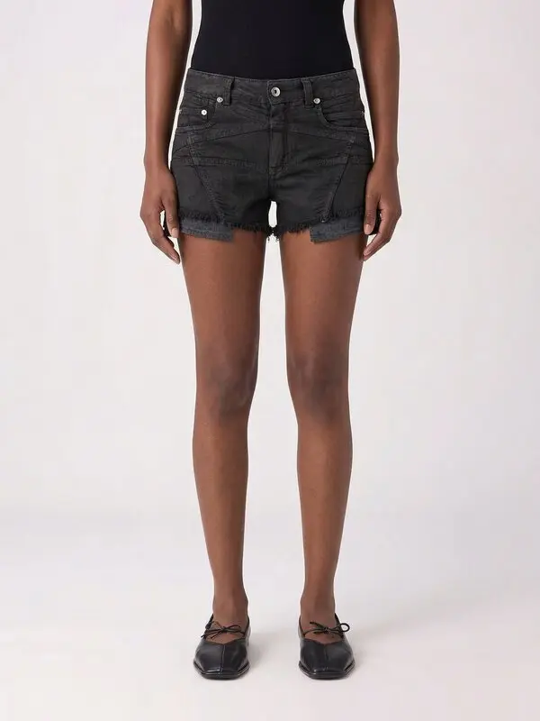 Rick Owens Cotton Denim Short Shorts - Black