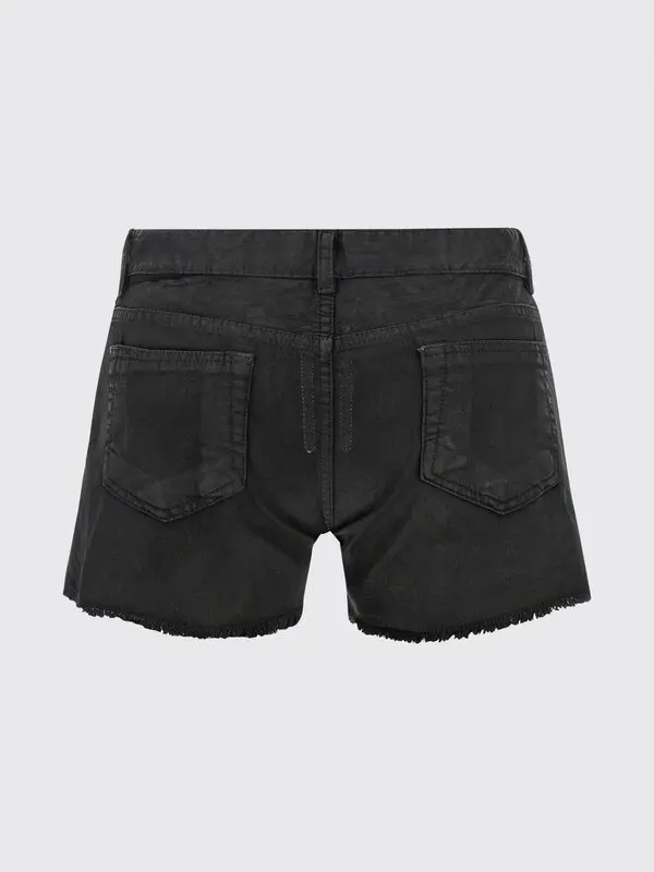 Rick Owens Cotton Denim Short Shorts - Black