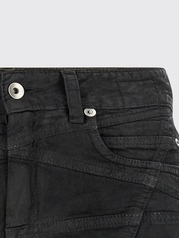 Rick Owens Cotton Denim Short Shorts - Black