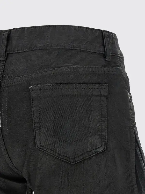 Rick Owens Cotton Denim Short Shorts - Black
