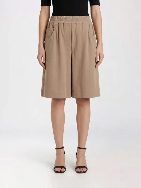 Brunello Cucinelli Cotton Blend Lounge Shorts - Brown