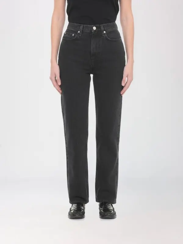 Loulou De Saison Cotton Denim Slim Fit Jeans - Black