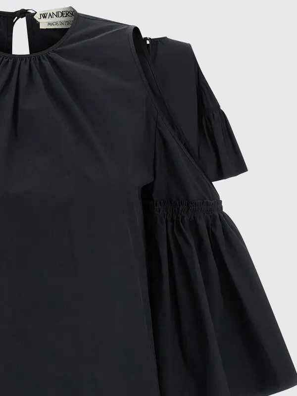 JW Anderson Asymmetrical Cotton Mini Dress - Black