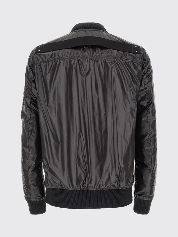 Rick Owens Shiny Crinkled Nylon Bomber Jacket