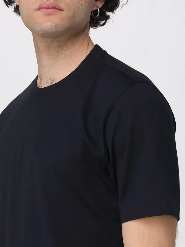ZANONE Basic Cotton And Silk T-shirt - Navy