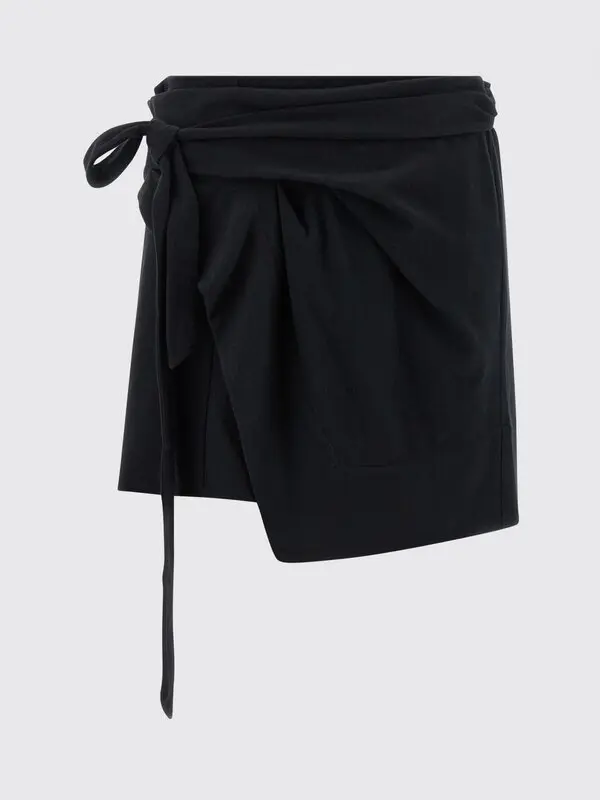 Isabel Marant Étoile Cotton Wrap Mini Skirt - Black
