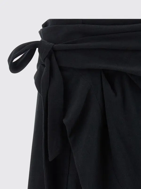 Isabel Marant Étoile Cotton Wrap Mini Skirt - Black