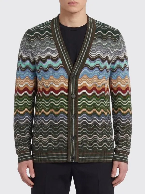 Missoni Zig Zag Cotton Blend Cardigan - Multicolor