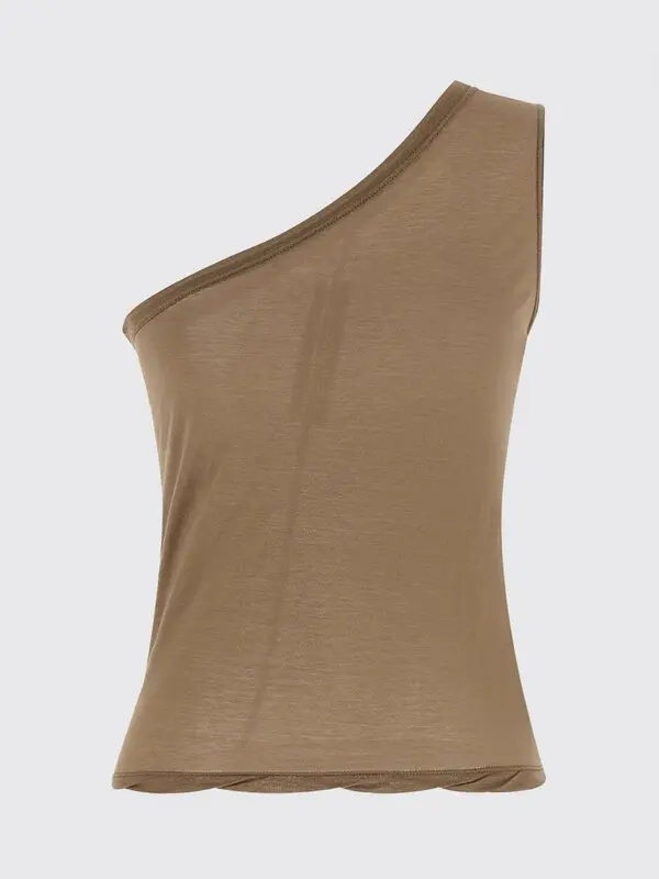 Rick Owens One Shoulder Cotton Top - Beige