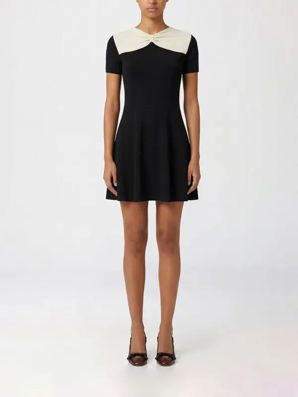 Valentino Garavani Knit Dress With Bow Detail - Black