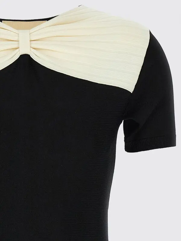 Valentino Garavani Viscose Knit Mini Dress With Bow Detail