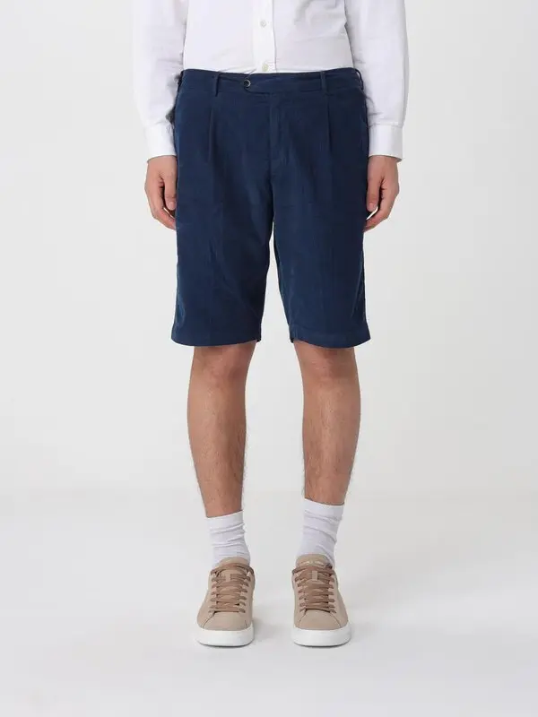 PT TORINO Velvet Tailored Shorts - Blue