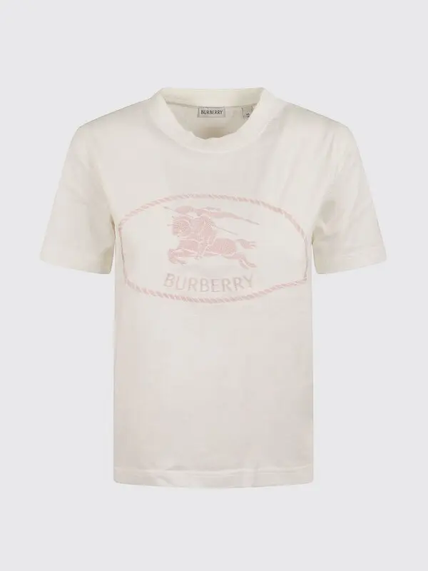 Burberry Cotton T-shirt With Equestrian Knight Logo