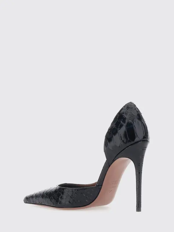 Paris Texas Vera Pumps Python Print Leather - Black