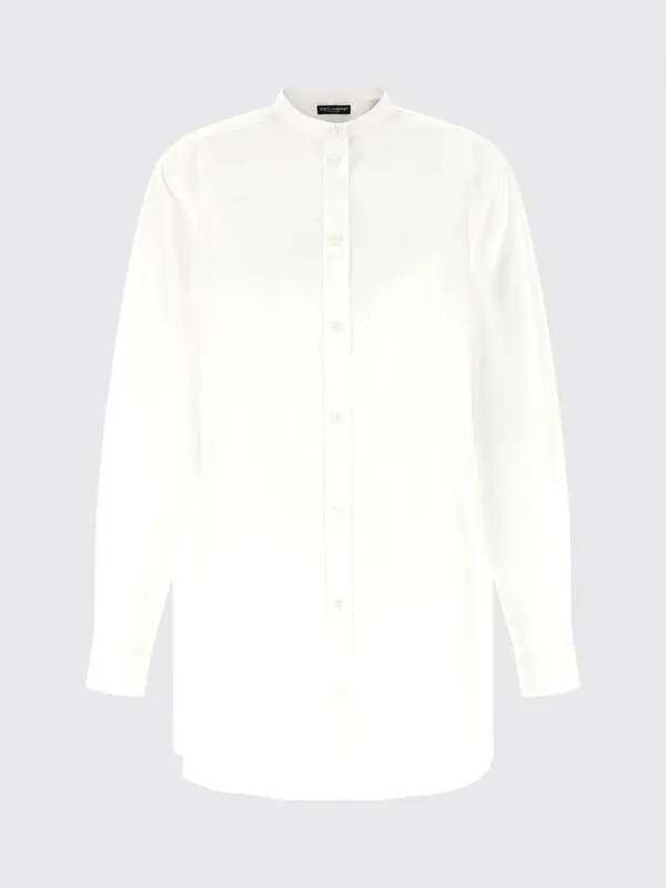 Dolce & Gabbana Cotton And Silk Shirt With Embroidered Collar Detail
