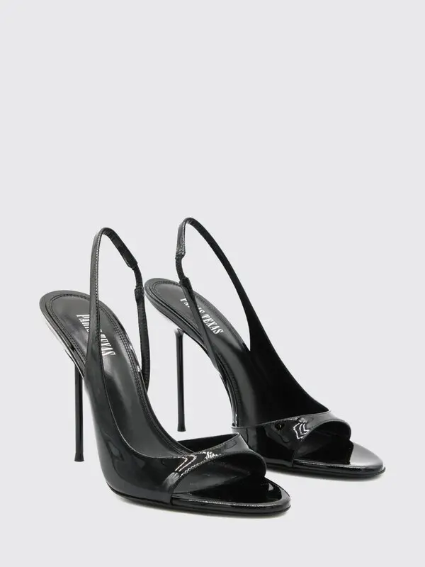 Paris Texas Patent Leather Slingback High Heel Sandals - Black
