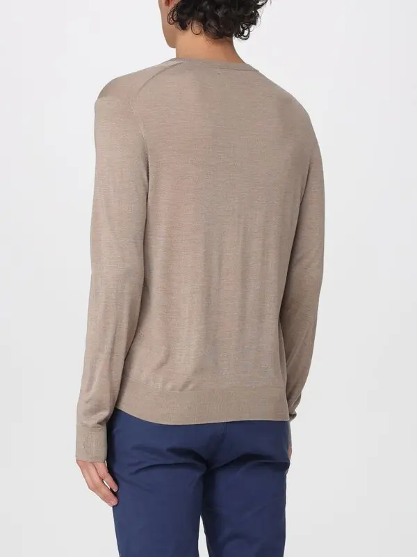 BALLANTYNE Silk V-neck Long Sleeve Jumper