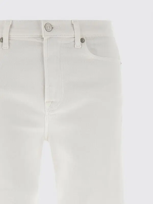 7 For All Mankind Flared Stretch Denim Jeans - White