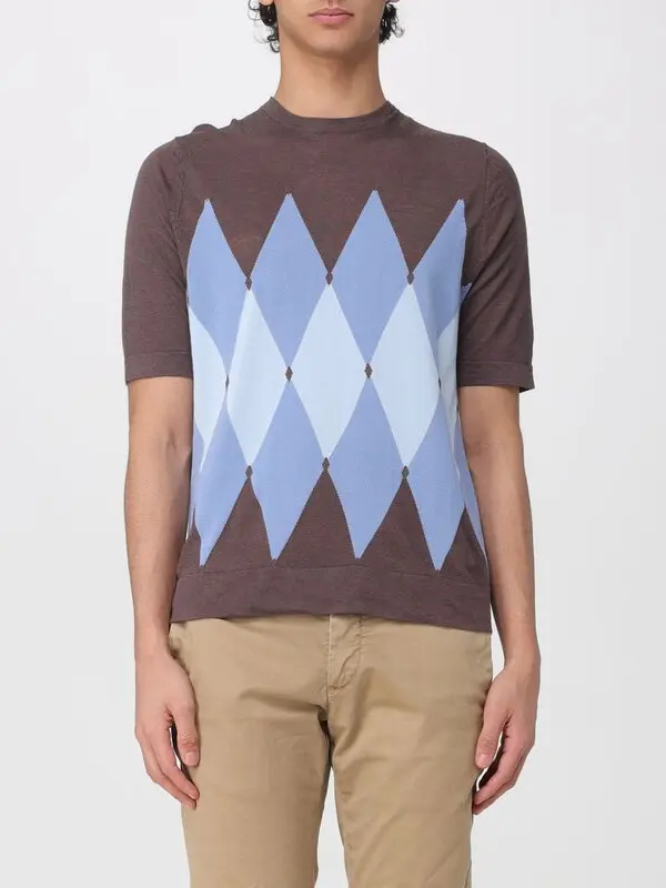 BALLANTYNE Argyle Knit Top - Blue