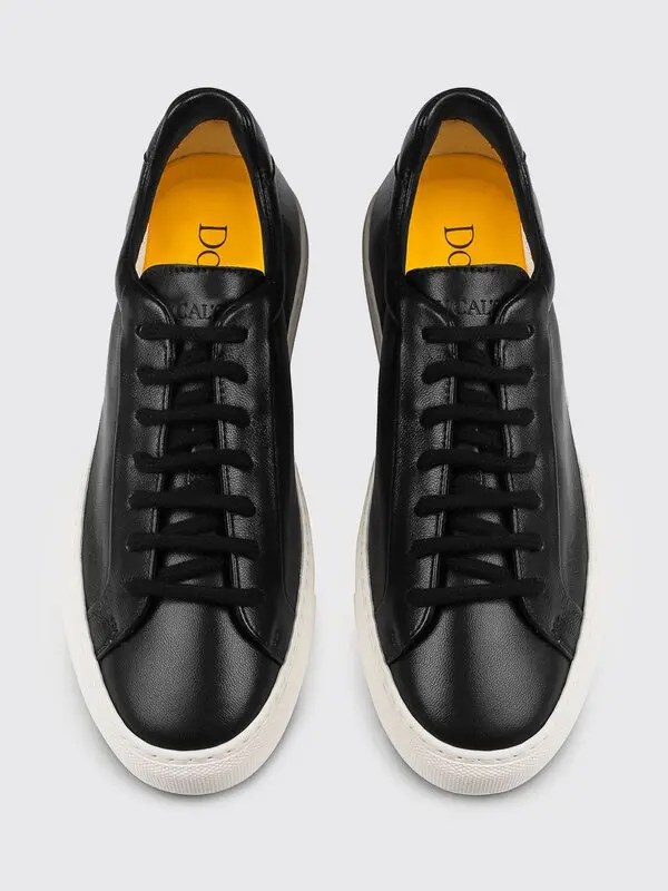 DOUCAL'S Smooth Calf Leather Lace-up Sneakers