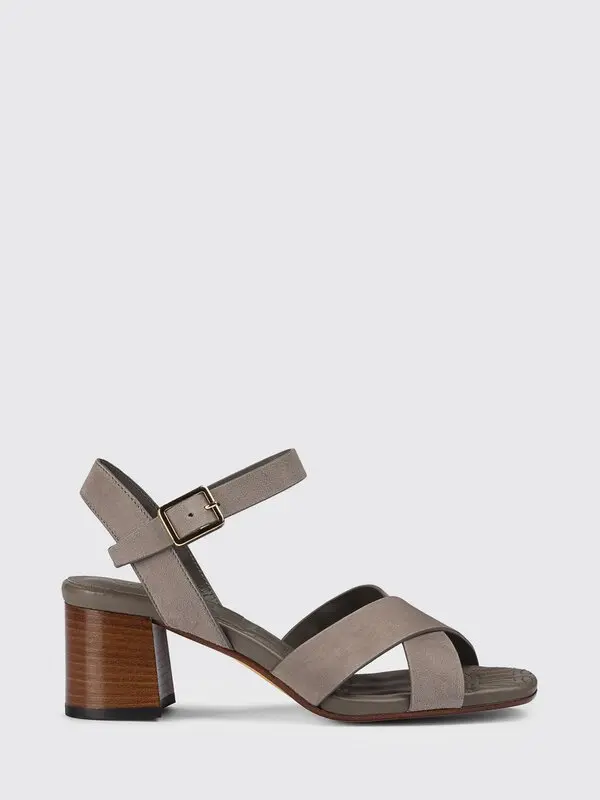 DOUCAL'S Suede Sandals With Adjustable Ankle Strap - Grey