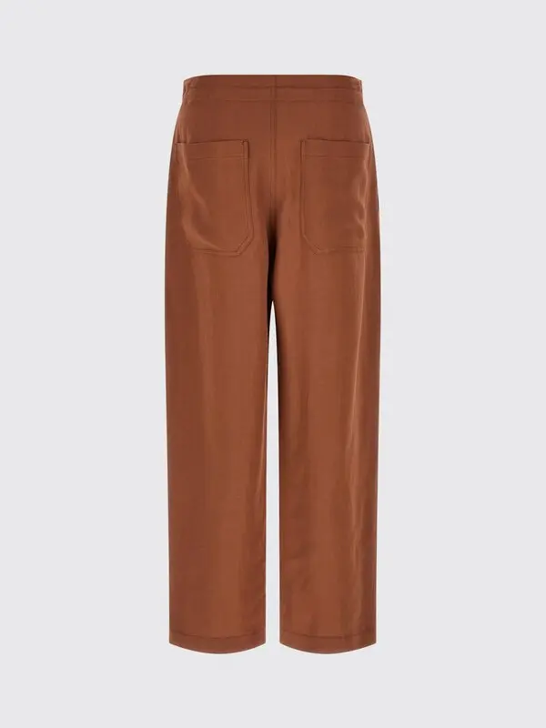 Brunello Cucinelli Viscose And Linen Trousers - Red