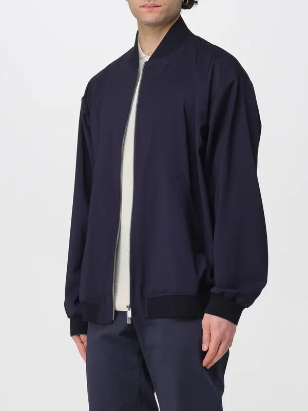 Barena Venezia Relaxed Virgin Wool Bomber Jacket - Blue