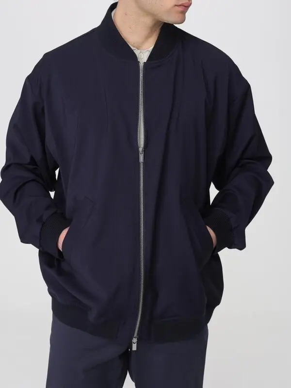 Barena Venezia Relaxed Virgin Wool Bomber Jacket - Blue