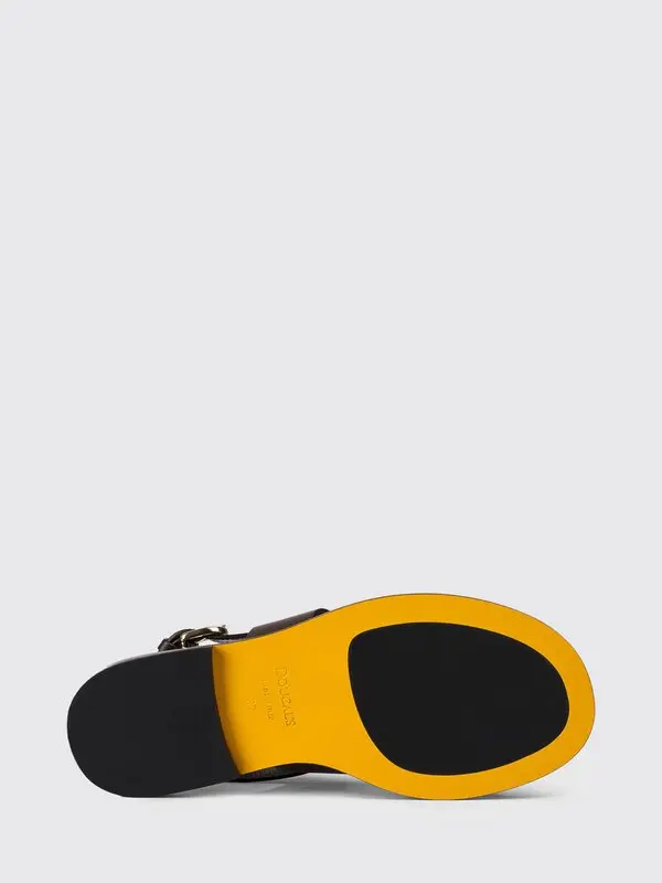DOUCAL'S Leather Slingback Sandals - Coffee